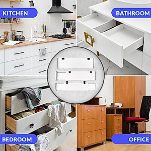 FAHBI Drawer Dividers 4 Pack, 4" High, 13" to 21" Expandable Drawer Organizer for Clothing, Kitchen Storage Drawers 2 Way Adjustable Divider for Closet, Firm Foam Ends