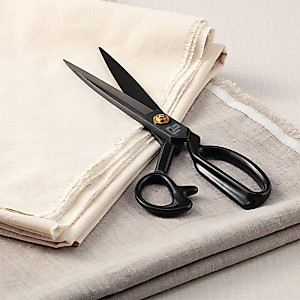 New York Central Professional Canvas Fabric Shears -12" Fabric Scissors, Ergonomic Right-Handed Sewing Scissors for Fabric Cutting, Rust-Free Stainless Steel Blade for Tailors, Artists, and Upholstery