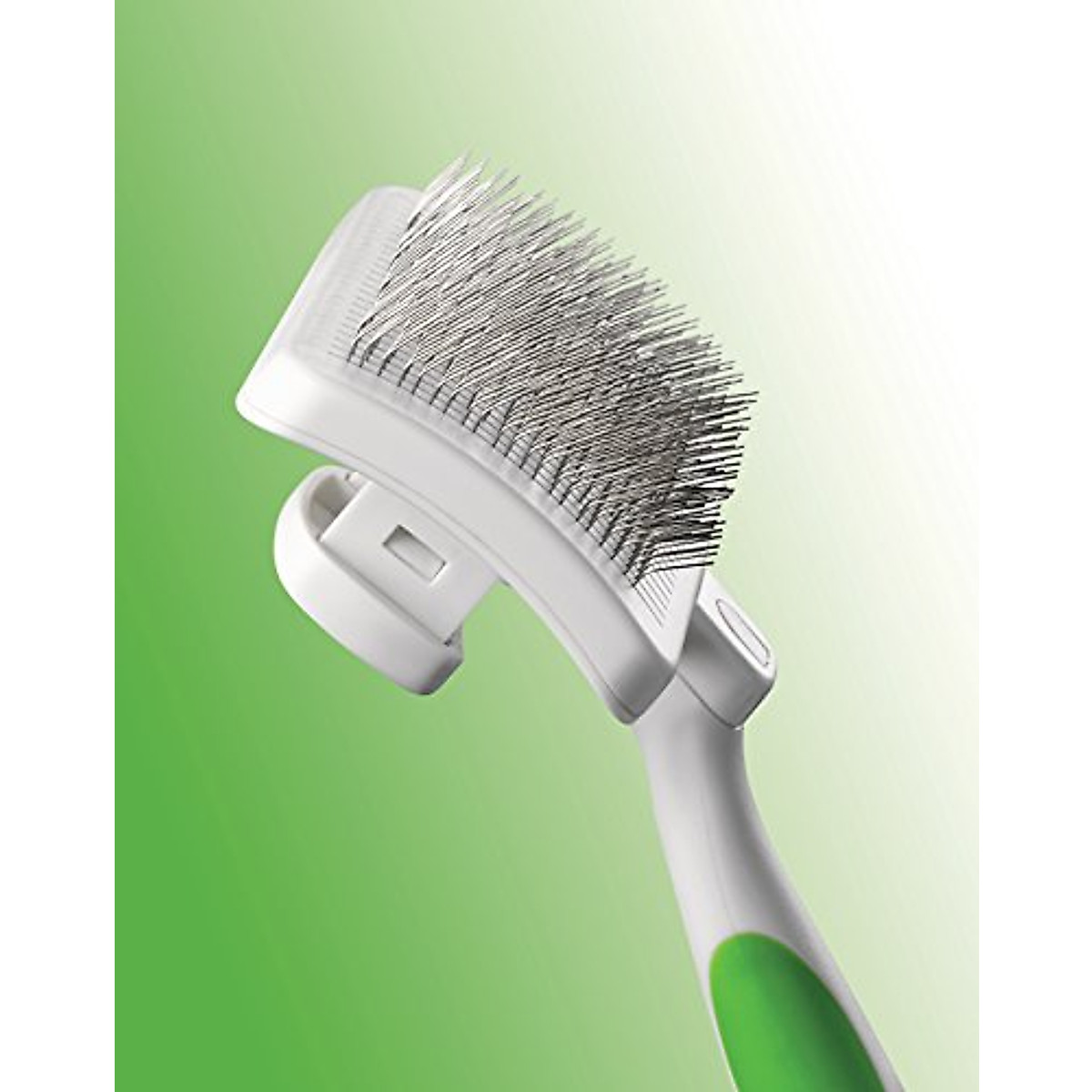 Andis Pet Self-Cleaning Animal Slicker Brush (40160), Silver