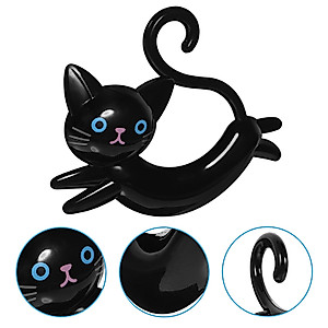 CATIEBYE Modern Towel Hanger for Kitchen Bathroom Towel Holder Wall-Mounted Bath Towel Rack Cat Towel Holder for Women Children
