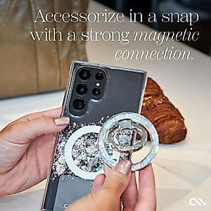 Case-Mate MagSafe Ring / Sticker - Universal Magnetic Conversion Kit For iPhone 16 Pro Max/15 Pro Max/14 Pro/ 13/ Pixel 9/ S25 Ultra/ S24 and more - Compatible with MagSafe Accessories - 2 Pack, White