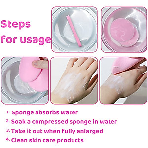 120 PCS Exfoliating Wash Round Face Sponge,Makeup Removal Sponge Pad,Cleansing Facial Sponges for Estheticians,Spa Face Cleansing