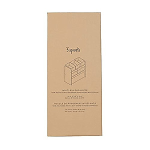 3 Sprouts Multi Bin Toy Organizer - Durable Kids Toy Storage Organizer with Bins - Toy Organizers and Storage Solution - Terrazzo Palest Pink