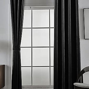HISAFEA Velvet Curtains for Bedroom and Living Room,Blackout Curtains,2 Panels Set,Grommet Window Drapes 52x84 inchs