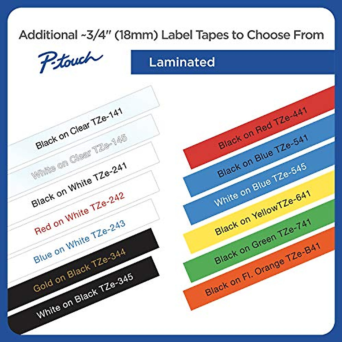 Brother Genuine P-Touch TZE-141 Tape, 3/4" (0.7") Standard Laminated P-Touch Tape, Black on Clear, Laminated for Indoor or Outdoor Use, Water-Resistant, 26.2 ft (8 m), Single-Pack