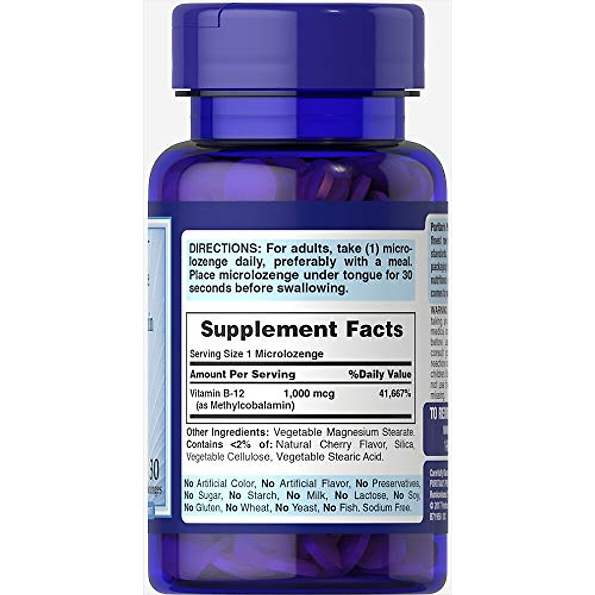 Puritan's Pride Methylcobalamin Vitamin B-12 1000 mcg