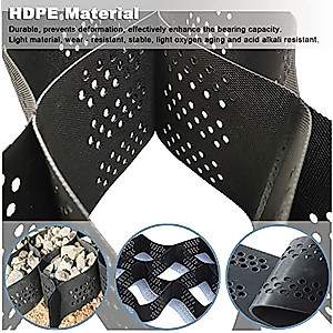 HAUTHE Ground Grid Anti-Slip Soil Geocell Stabilizer Geogrid, Flexible Ground Grid for Walkways Garden Parking, Cuttable Permeable Geo Grid for Subgrade Work (Size : 3mx8m (9.8ftx26.2ft))