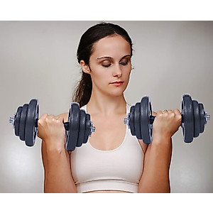 Nice C Adjustable Dumbbells, Barbell Weight Set, Dumbbell Set, Weights Adjustable 22/33/44/66/105 Lbs Home Gym 2 in 1, Anti-Slip Handle, All-Purpose, Office, Fitness