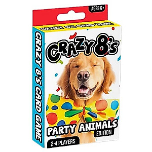Fun a Ton Crazy 8's Card Game for Kids - The Game of Crazy 80s Kids Game Toy - Colorful Design - Children Ages 6 & Up. Cards Size 4.7" x 3.4". Party Favor 200139-Crazy8-1