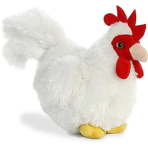 Aurora® Adorable Mini Flopsie™ Chicken Stuffed Animal - Playful Ease - Timeless Companions - White 8 Inches