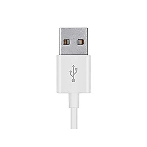 Monoprice USB-A to Micro B Cable - 3 Feet - White, Polycarbonate Connector Heads, 2.4A, 22/30AWG - Select Series