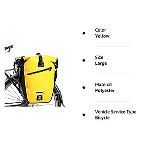 Rhinowalk Bike Bag Waterproof Bike Pannier Bag 27L,(for Bicycle Cargo Rack Saddle Bag Shoulder Bag Laptop Pannier Rack Bicycle Bag Professional Cycling Accessories)