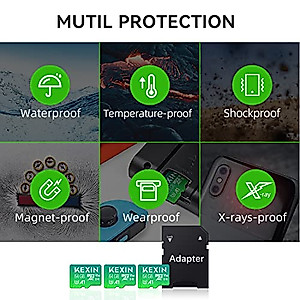 KEXIN Micro SD Card 64GB 5 Pack microSDXC Memory Card Class 10 Micro SD Card High Speed Up to 90MB/s, C10, U3, V30, A1