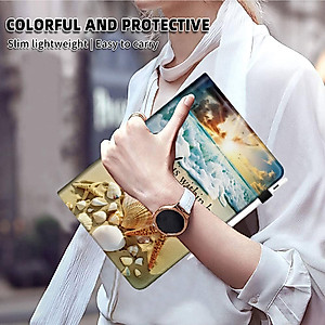RYUITHDJP for Microsoft Surface Pro 4 5 6 7 Case 12.3 Inch with Beach Quote Design for Microsoft Surface Pro 7 Tablet Case Auto Wake Sleep Leather Cover + Pen Loop Holder