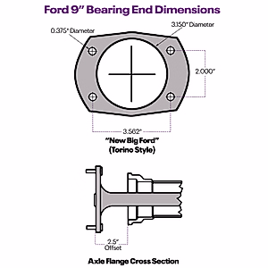 Long 31 Spline Cut-to-Fit Axle with Bearing, Fits Ford 9 Inch