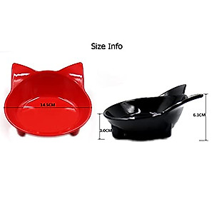 Cat Bowls, Anti-Slip Multi-Purpose Cat Food Bowl Pet Water Bowl Cat Feeding Bowl for Cats and Small Dogs (Pink)