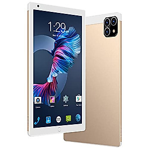 Android Tablet 8Inch Phone Tablets with 512GB Storage 5MP Camera Support 3G Phone Call (Gold, One Size)