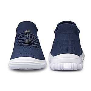 SILLENORTH Mens Womens Water Shoes Quick-Dry Sock Aqua Water Sneakers Slip-on Shoes for Diving Swimming Surfing Beach Blue 9 Women/7 Men