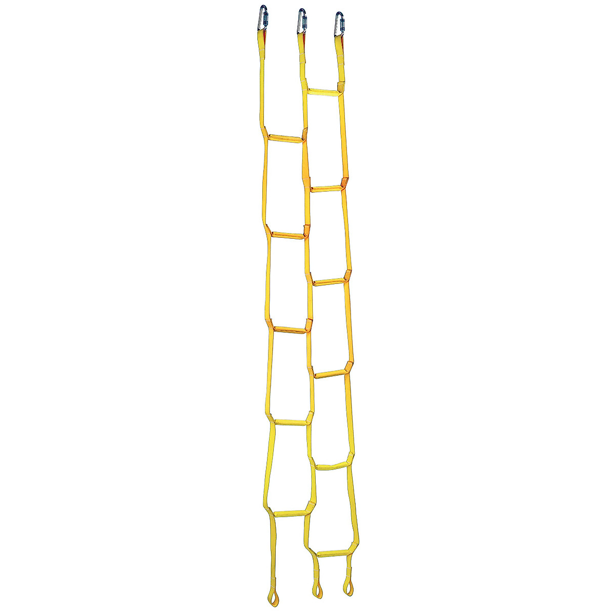 3M DBI-SALA 8516294 Rollgliss 8' Synthetic Web Rescue Ladder with Reinforced Rigid Staggered Steps, Yellow
