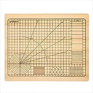 getDigital High Precision Cutting Board for the obsessive Cook - A nerdy Kitchen Gadget Chopping Block with Measurements & Angles - 100% Natural Beech-Wood, 12.2 x 9.84 Inch