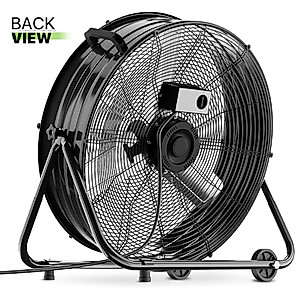 Magshion 25" High-Velocity Metal Floor Fan 5270 CFM 3-Speed Industrial Shop Fan for Garages, Basements and Gyms, Black