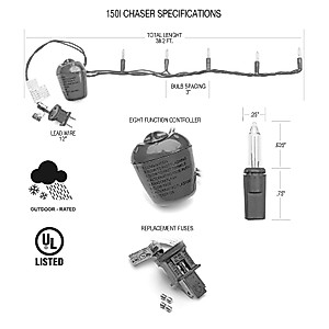 2 Packs of DecoBrite Multicolor 8 Mode Function 150 ct. Indoor/Outdoor Christmas String Lights (2pks, Multicolor)