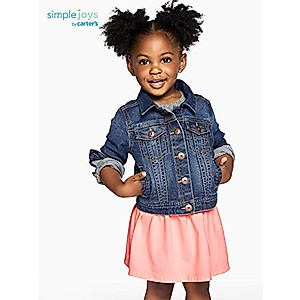 Simple Joys by Carter's Toddler Girls' Knit Scooters (Skirt with Built-in Shorts), Pack of 2, Navy Dots/Pink, 5T