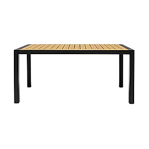 Armen Living Panama Outdoor 5 Piece Black Aluminum Dining Set