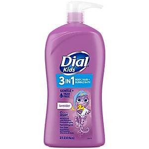 Dial Kids 3-in-1 Body+Hair+Bubble Bath, Lavender Scent, 32 fl oz