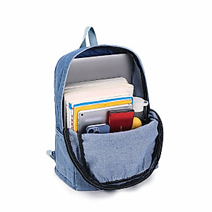 Classic Vintage Denim Bookbags School Bag College Jeans Backpack Daypack Rucksack