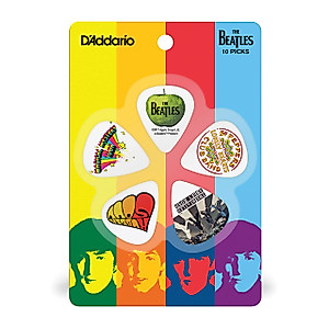 D'Addario Accessories Beatles Guitar Picks - The Beatles Collectable Guitar Picks - Albums, 10 Pack, Medium