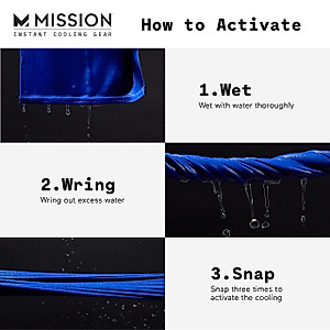 MISSION Cooling Neck Gaiter 12+ Ways To Wears, Face Mask, UPF 50, Cools when Wet Matrix Camo Blue