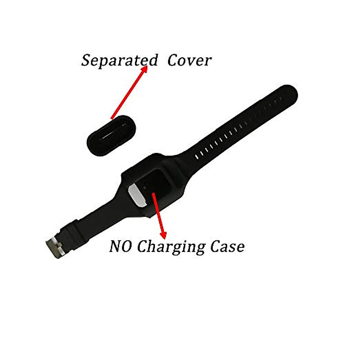 Wrist Band Accessories for AirPods Case Sport Strap Cover Full Protective Silicone Skin Compatible with Apple Airpods 1st and 2nd Wireless Charging Case (Black+Blue)