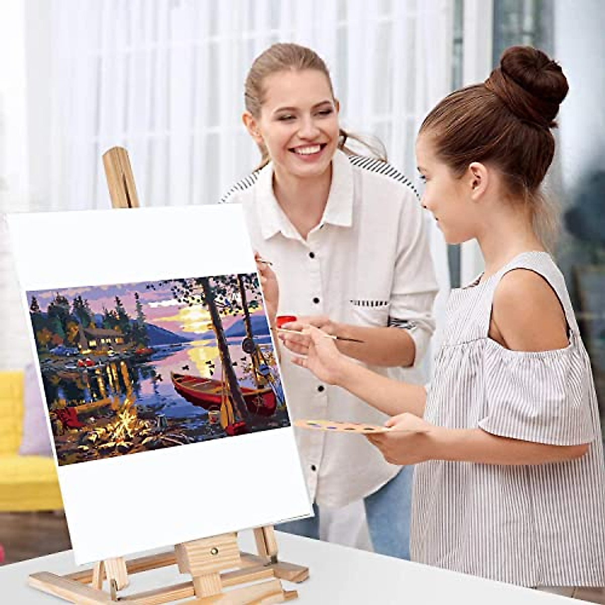 AOSGEDY 6 Pack Paint by Numbers,Paint by Numbers for Adults Kids Beginner, Adult Paint by Number DIY Landscape Oil Painting for Home Wall Decor 12X16 Inch