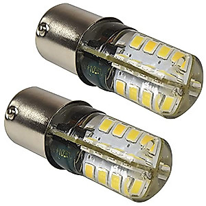 HQRP 2-Pack 1156 Ultra Bright LED Bulbs Cool White compatible with John Deere JD AD2062R Parts Replacement LA115 D130 CS & CX Gator D110 GT235 L130 s240 X300 LT155 LA130 318 316 L110 GT245