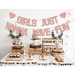 WFKLDF Girls Just Wanna Have Fun Banner Party Decorations Bridal Shower Bachelorette Party Decorations Girls Night Decorations Girls Birthday Party Decor Supplies