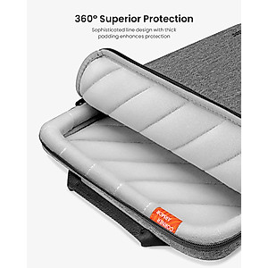 tomtoc 360 Protective Laptop Sleeve Designed for 16-inch New MacBook Pro M4/M3/M2/M1 Pro/Max 2024-2019, Water-Resistant Well-Organized Accessory Sleeve Case with Handle