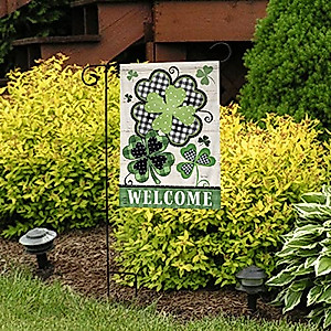 Briarwood Lane Patterned Shamrocks Welcome Garden Flag St. Patrick's Day 12.5" x 18"
