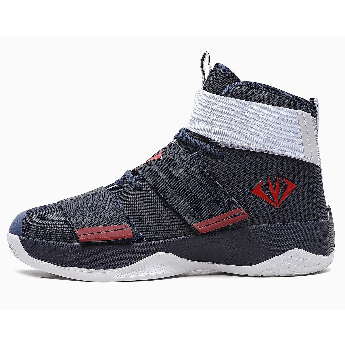 YAXE Women's Fashion High Top Sneakers Running Tennis Basketball Shoes Size 7/6 Blue Red