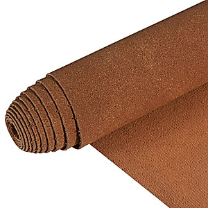 Gotocut Frosted Soft Solid PU Synthetic Leather Suede Faux Leather Sheet for Making Earring Hair Bows, Handicraft DIY Projects 9.5'' x 53" (Dark Brown)