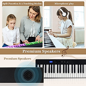 Costzon 88-Key Foldable Digital Piano Keyboard, Full Size Semi-Weighted Keyboard, Portable Electric Piano w/MIDI, Split Function, Sustain Pedal & Carrying Bag for Beginner (Black)