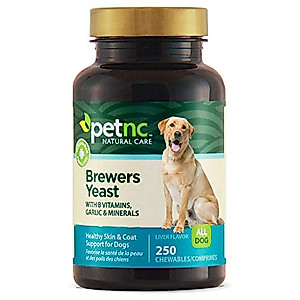 PetNC Natural Care Brewers Yeast Chewables for Dogs, 250 Count