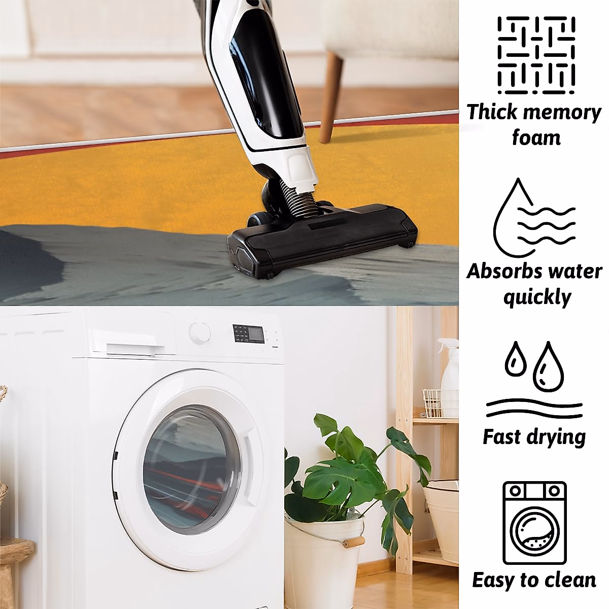 Tavisto Yellow Sun Red Tree Fluffy Oval Shaggy Rugs for Bedroom Aesthetic Plush Floor Mat - Soft and Absorbent - Ideal for Living Room,Home Decor, and Playrooms