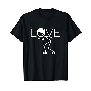 Roller Derby Girls Women Roller Skating Team Gifts Love T-Shirt
