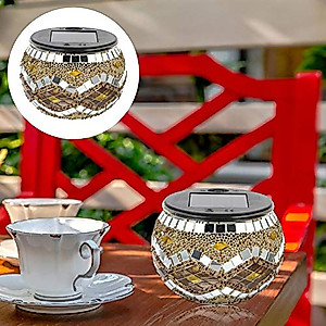 OSALADI Delicate Lamps Globe Garden, Ball Light, Decorative Solar for Coffee Outdoor/ Tabletop Home Graceful Table Good Ornament Lawn Light Mood Lights Powered Night Style