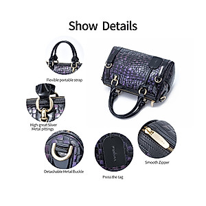 FEIMINA High-End Genuine Leather Shoulder Bag for Women, Stylish Handbag for Ladies, Refined Tote Purse, Crossbody Bag (Purple)