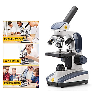 Swift Compound Monocular Microscope SW200DL Bundle with 50 Pre-Cleaned Blank Slides and 100 Glass Coverslips