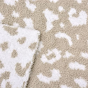 Soft Baby Blanket Baby Cozy Blanket Swaddling Blanket for Newborn Nursery Knit Leopard 30x40 Inch Beige Cheetah