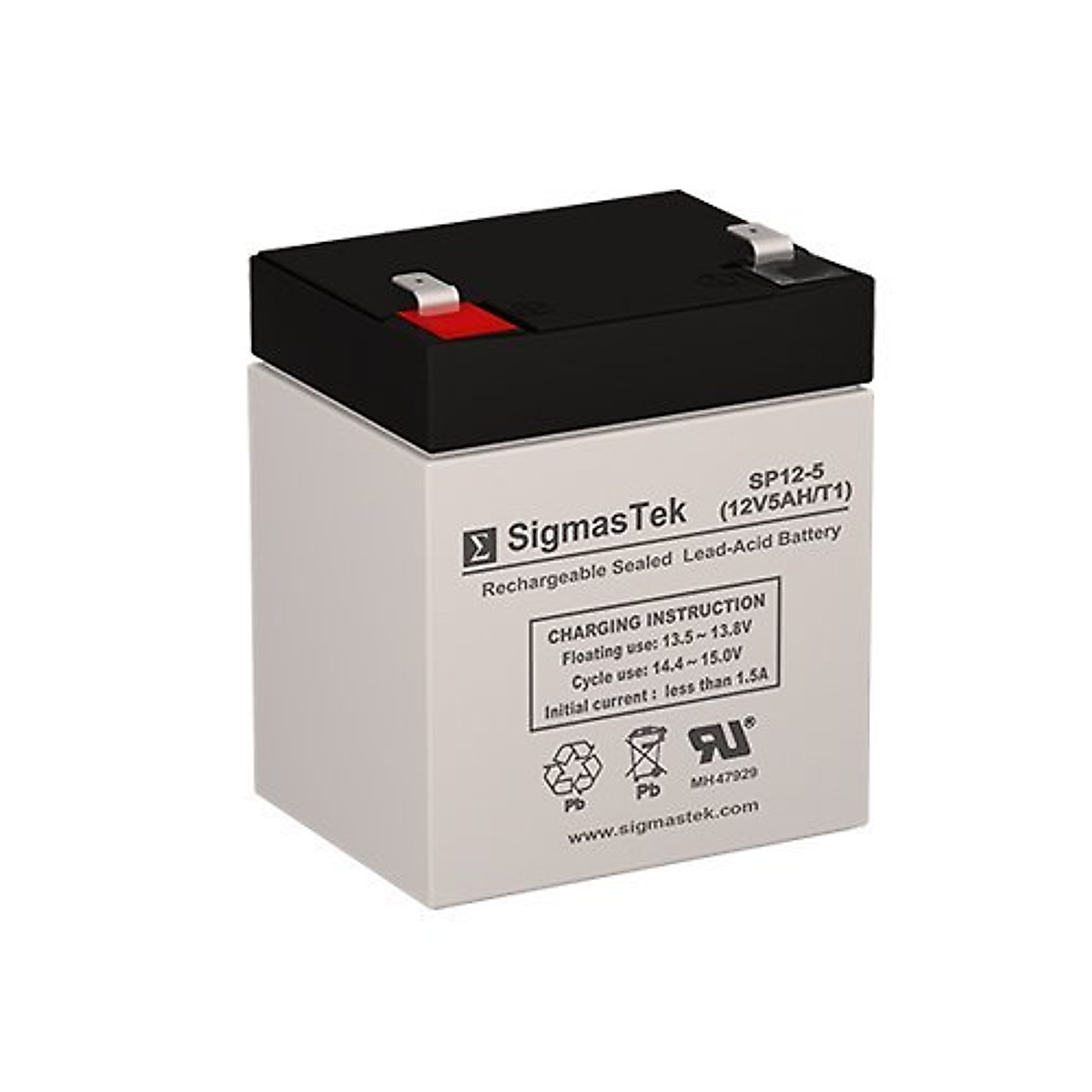 SigmasTek SP12-5 Battery - 12 Volt 5 AH F1 Terminal