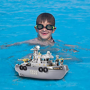 Pool Warship Toy Boat Bath Toys - Children’s Toy Boat， Big Warship Aircraft Carrier Toy in Bath tub, Gift for Kids Pool Toys